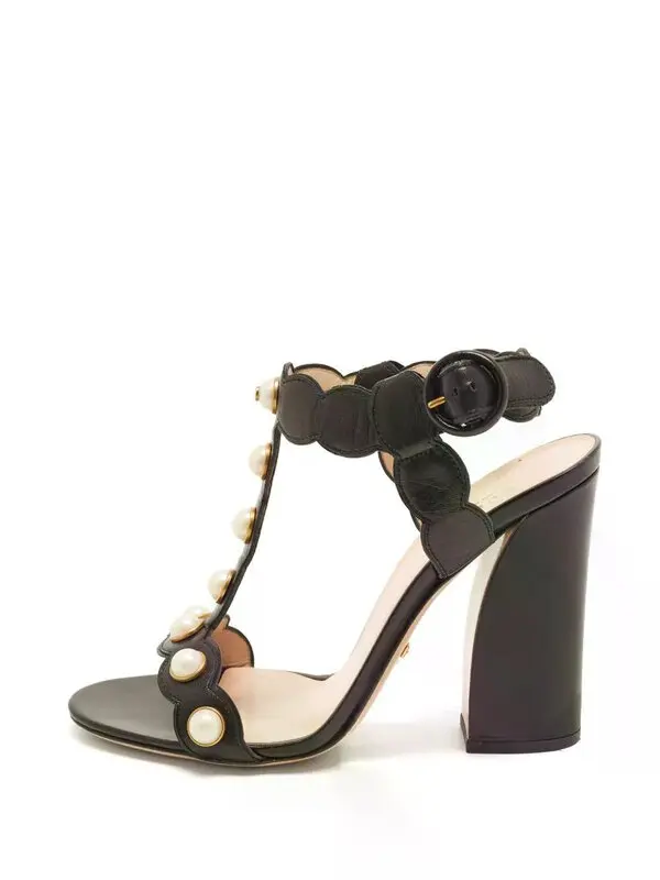 Gucci Scalloped Pearl-embellished Sandals