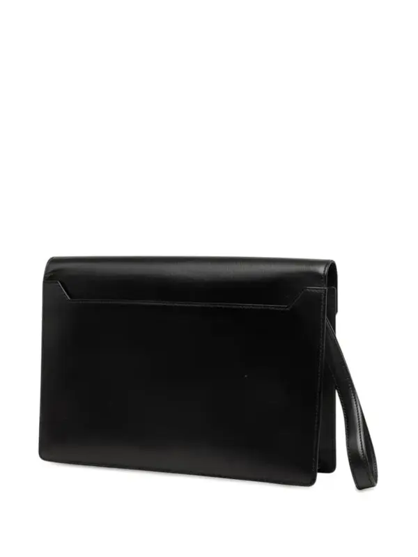 Loewe 2010 Leather Anagram Envelope Wristlet Clutch Bag