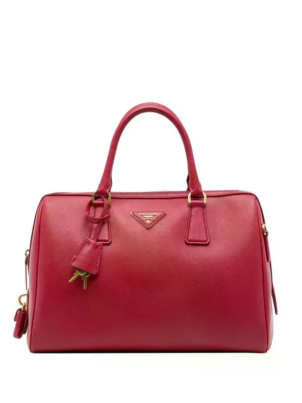 Prada 2013-2026 Saffiano Lux Convertible Bowler Bag Satchel