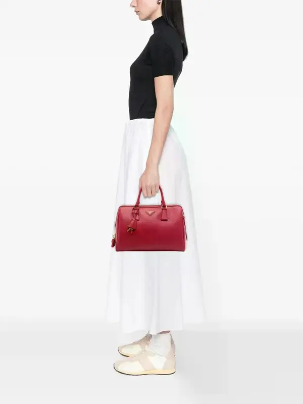 Prada 2013-2026 Saffiano Lux Convertible Bowler Bag Satchel