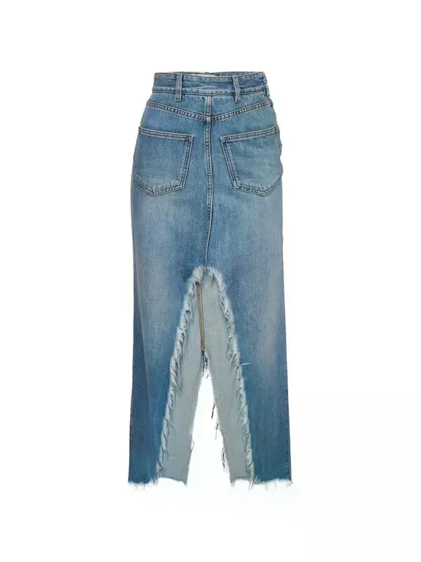 Givenchy 4g Distressed Frayed-hem Skirt