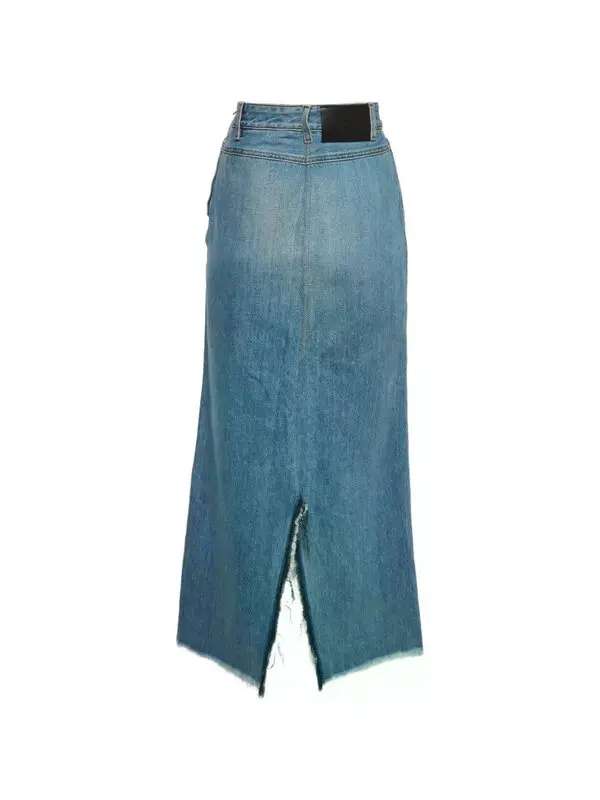 Givenchy 4g Distressed Frayed-hem Skirt