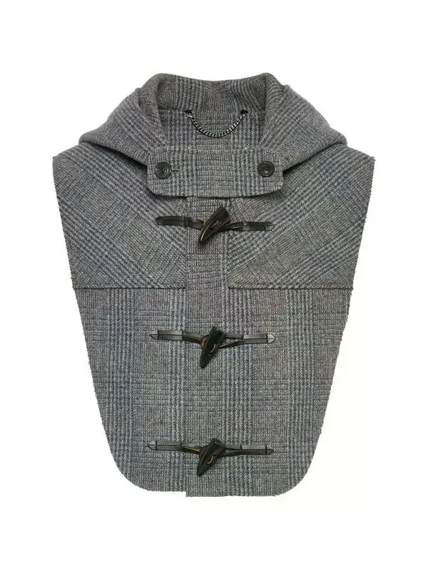MAISON MARGIELA Checked Wool Cropped Vest - Grey