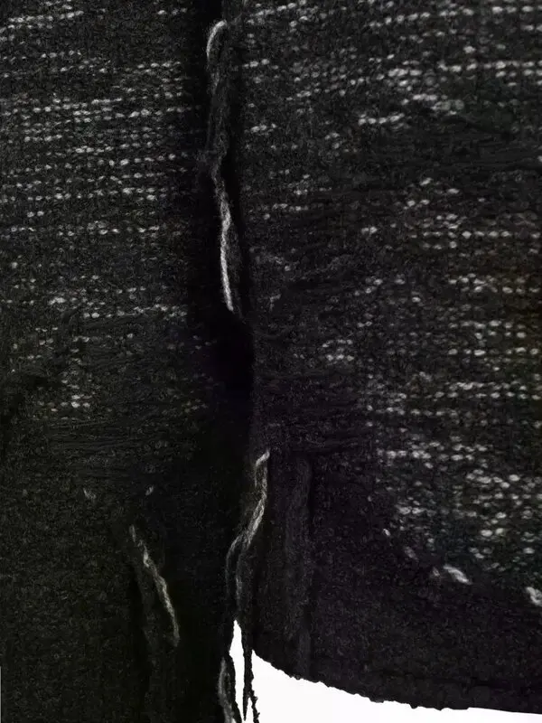 D HYGEN Intarsia-knit Distressed Sweater