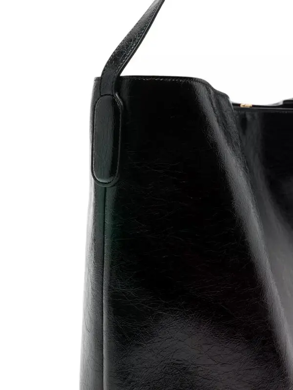 THEMOIRE Zoe Crinkled-finish Shoulder Bag
