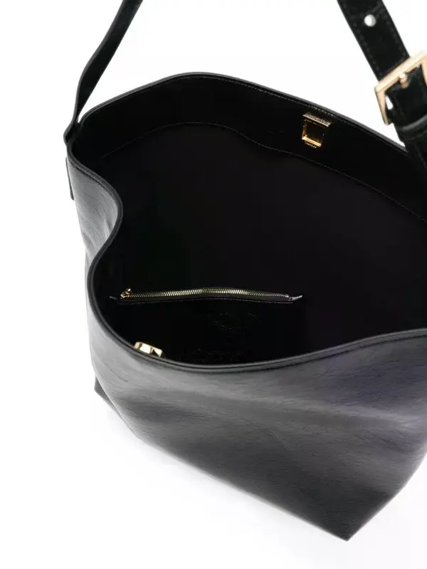 THEMOIRE Zoe Crinkled-finish Shoulder Bag