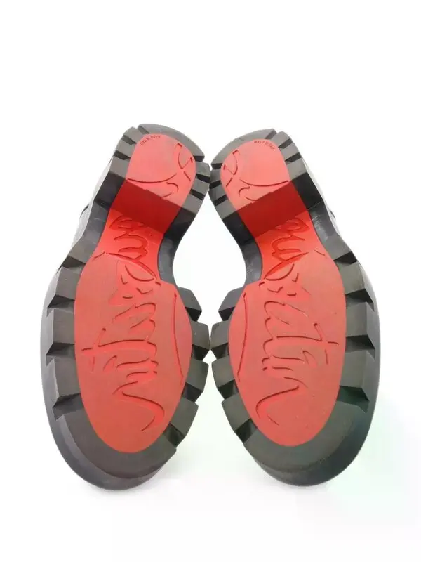 CHRISTIAN LOUBOUTIN 2010s Cl Mock Rug Loafers