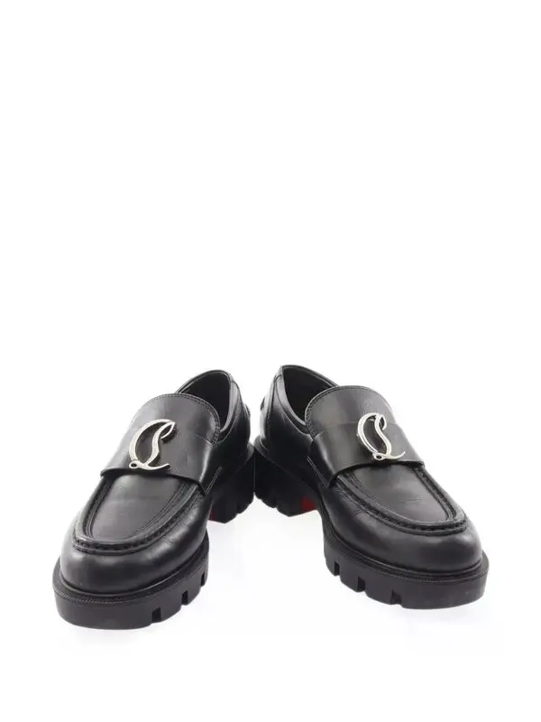 CHRISTIAN LOUBOUTIN 2010s Cl Mock Rug Loafers