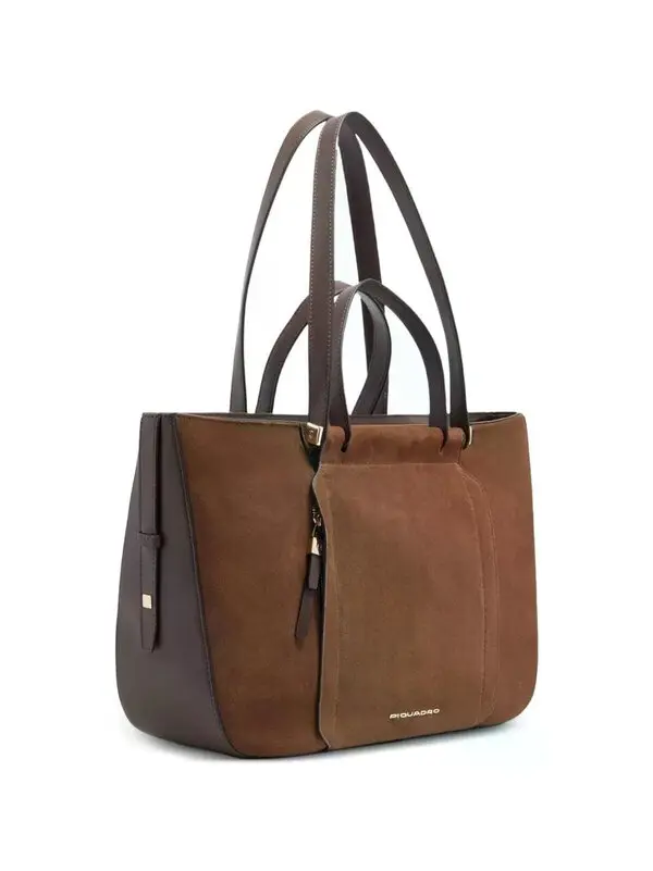 PIQUADRO Panelled Laptop Tote Bag - Brown
