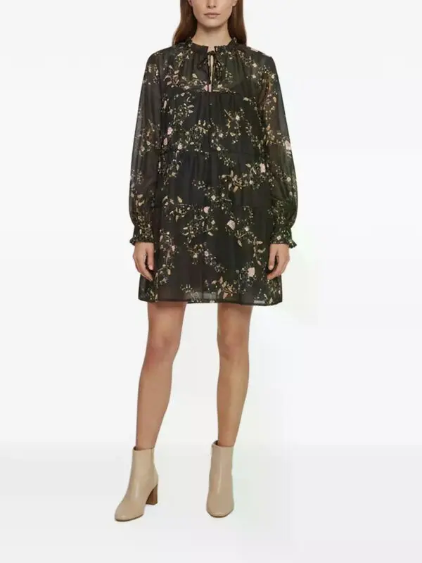 ALLSAINTS Floral-print Long-sleeve Mini Dress