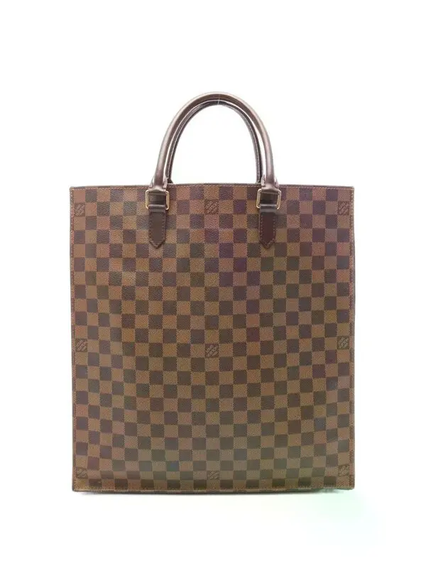 LOUIS VUITTON 2006 Sac Plat Damier Ebene Tote Bag
