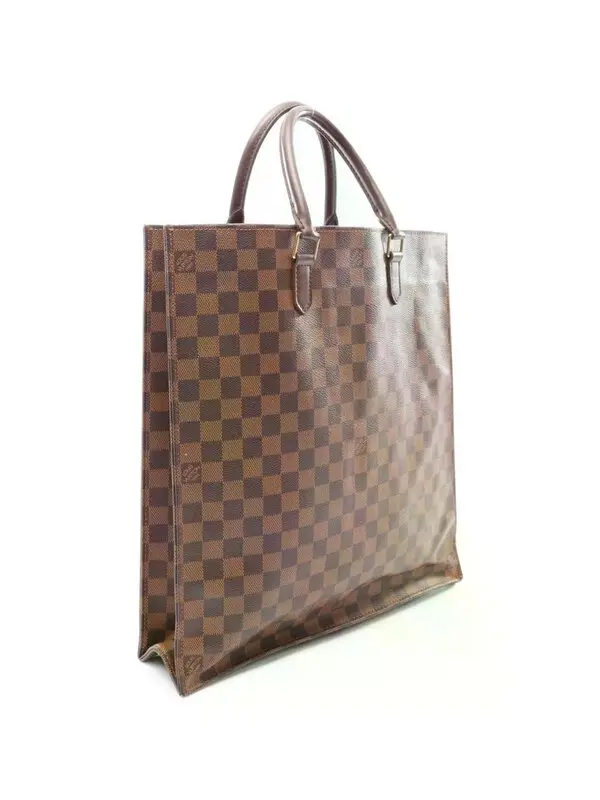 LOUIS VUITTON 2006 Sac Plat Damier Ebene Tote Bag