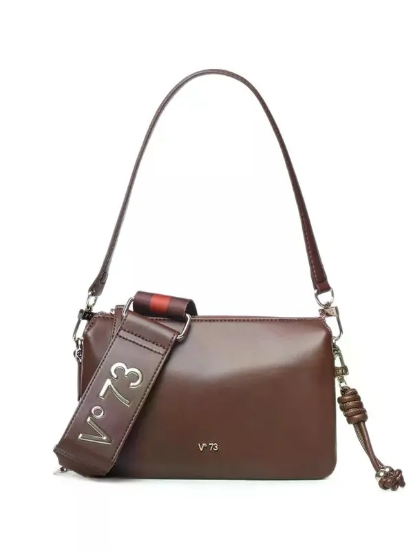 V°73 Zircone Knotted Logo-plaque Shoulder Bag