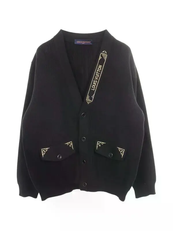 LOUIS VUITTON 2010s Embroidered Pocket Cardigan
