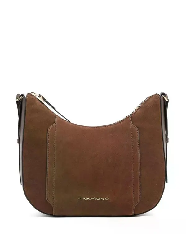 PIQUADRO Suede-panel Leather Mini Ipad® Shoulder Bag - Brown