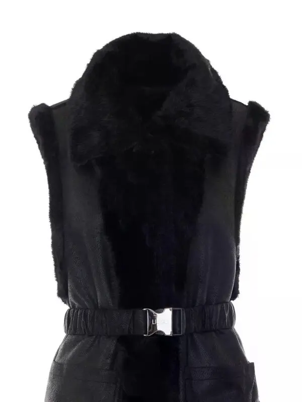 Liu Jo Faux-fur Trim Belted Jacket