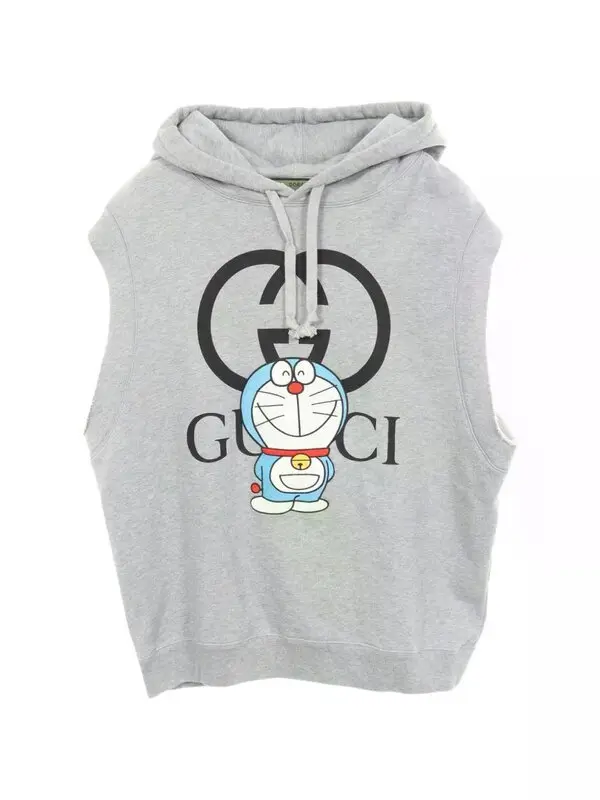 Gucci 2010s X Doraemon Interlocking G Hoodie - Grey