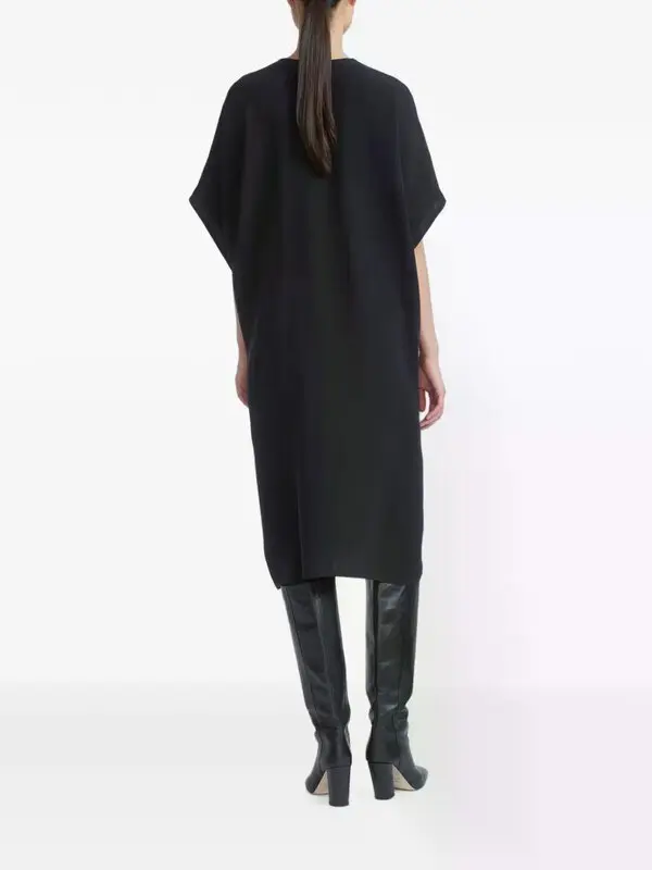 YVES SALOMON Draped Silk-crepe Midi Dress