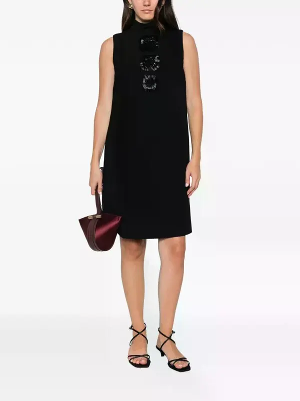 Max Mara Floral-motif Sleeveless Mini Dress