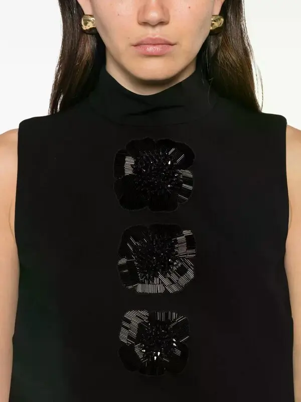 Max Mara Floral-motif Sleeveless Mini Dress