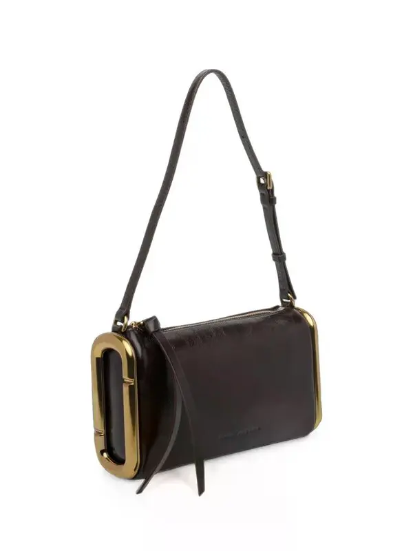 Marc Jacobs The Small Scene Logo-debossed Leather Shoulder Bag - Brown