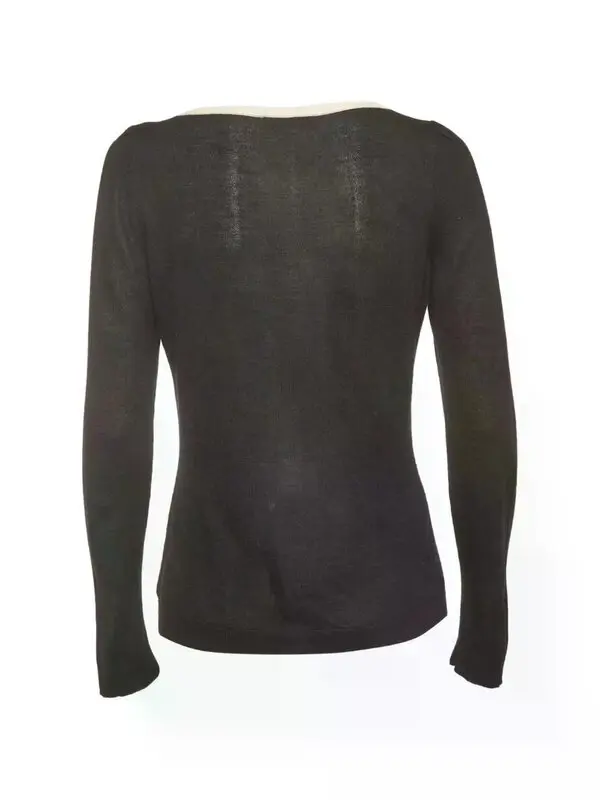 Alexander McQueen Bow-intarsia V-neck Sweater