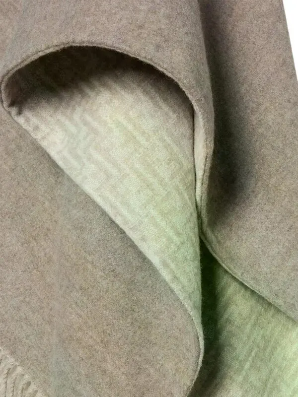 Fendi Ff-motif Fringed Cape - Neutrals
