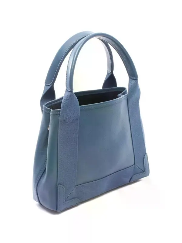 Balenciaga 2000s Xs Navy Cabas Leather Tote Bag