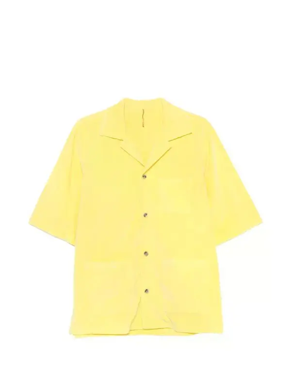 SANTANIELLO Glicine Corduroy Short-sleeve Shirt