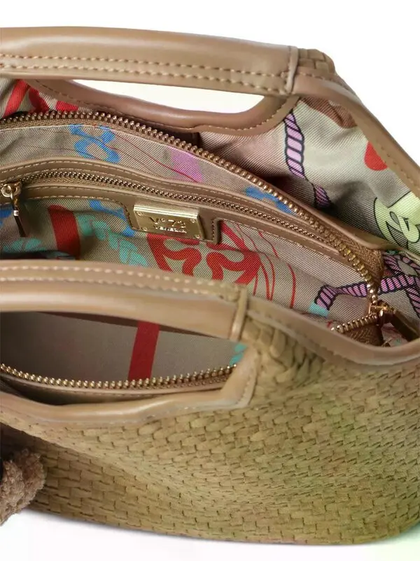V°73 Zelda Woven-effect Shoulder Bag - Neutrals