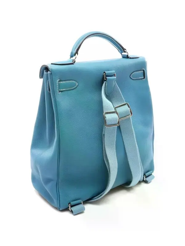 Hermès 1999 Kelly Ad Gm Backpack - Blue