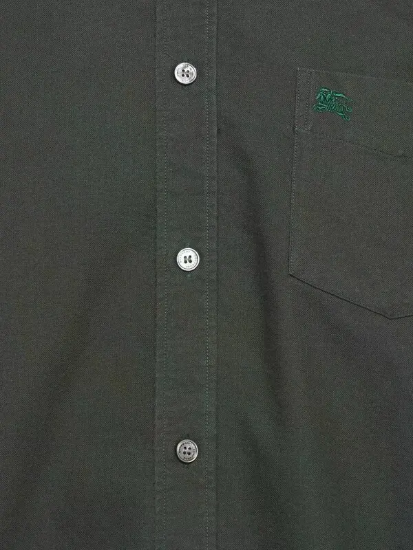 Burberry Embroidered-logo Long-sleeve Shirt