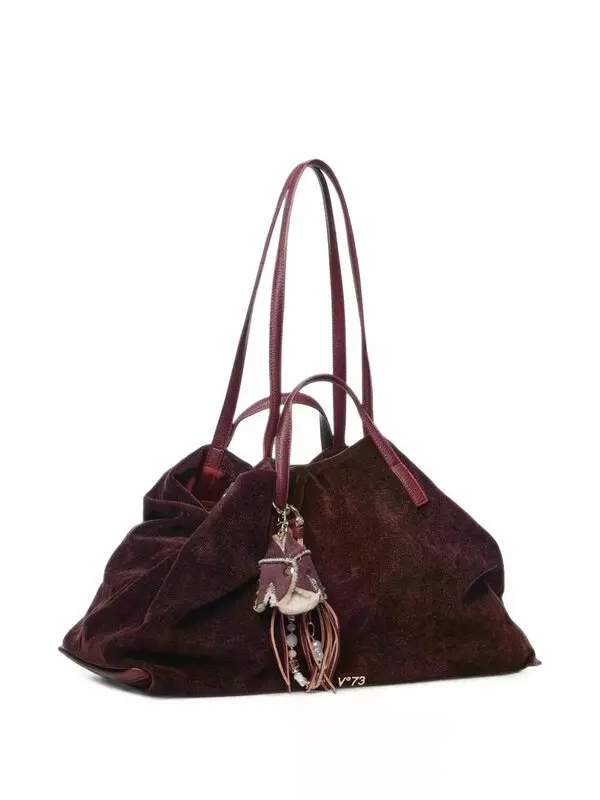 V°73 Giada Fringe-charm Logo-plaque Shoulder Bag