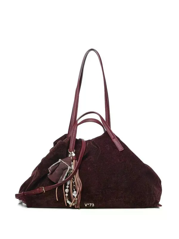 V°73 Fringe-charm Logo-plaque Shoulder Bag - Red