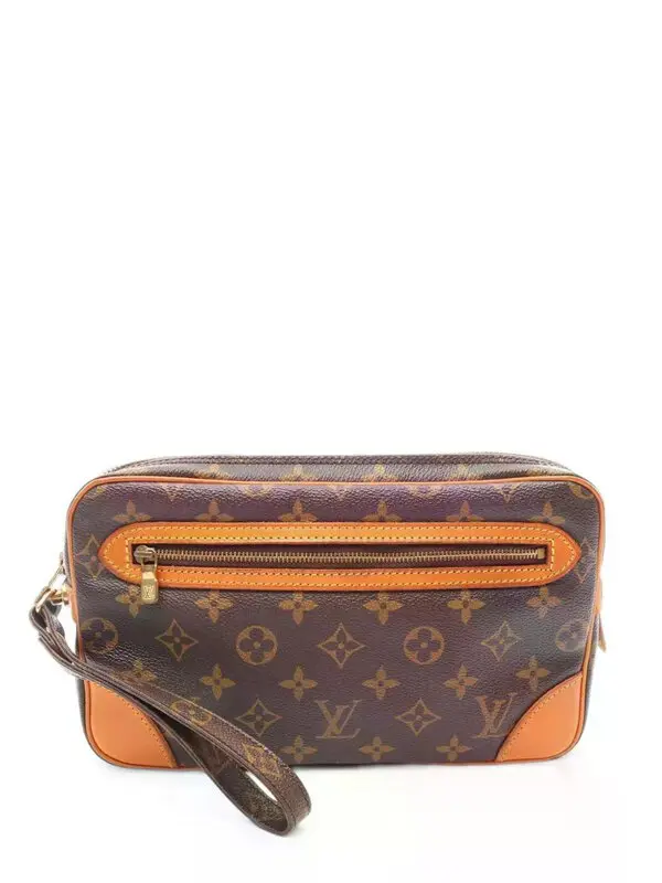 LOUIS VUITTON 1990 Marly Dragonne Monogram Clutch Bag