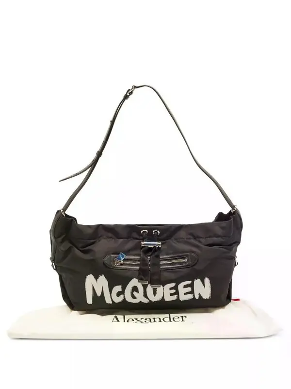 Alexander McQueen The Bundle Graffiti Shoulder Bag