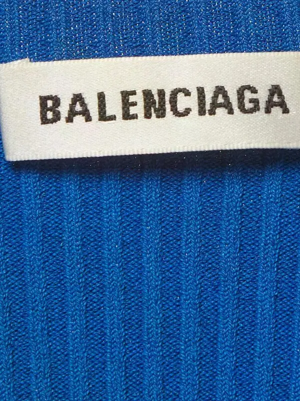 Balenciaga Rib-knit Long-sleeved T-shirt