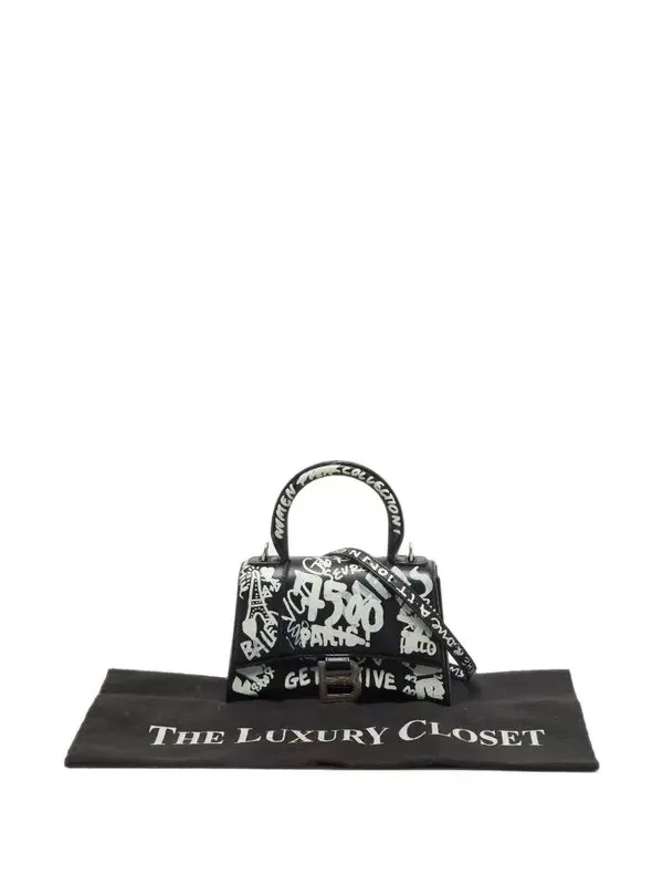 Balenciaga Xs Graffiti Hourglass Mini Bag