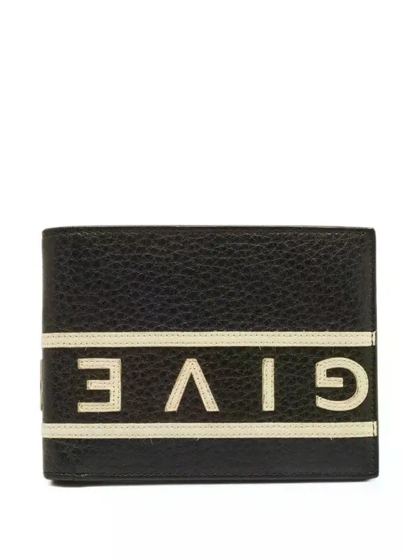 Givenchy Logo-patch Bifold Leather Wallet - Black