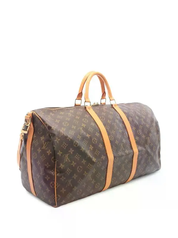 LOUIS VUITTON 1997 Keepall Bandoulière Monogram Travel Bag - Brown