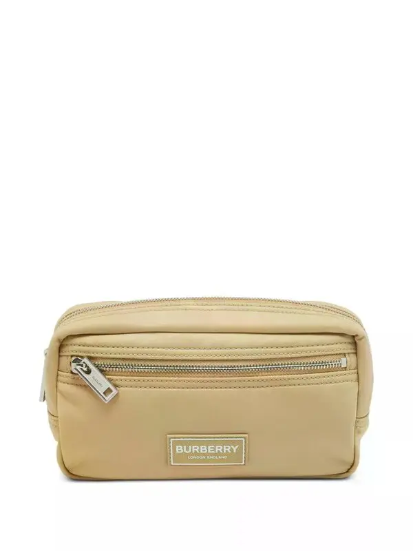 Burberry Wilton Logo Pouch Clutch Bag - Neutrals