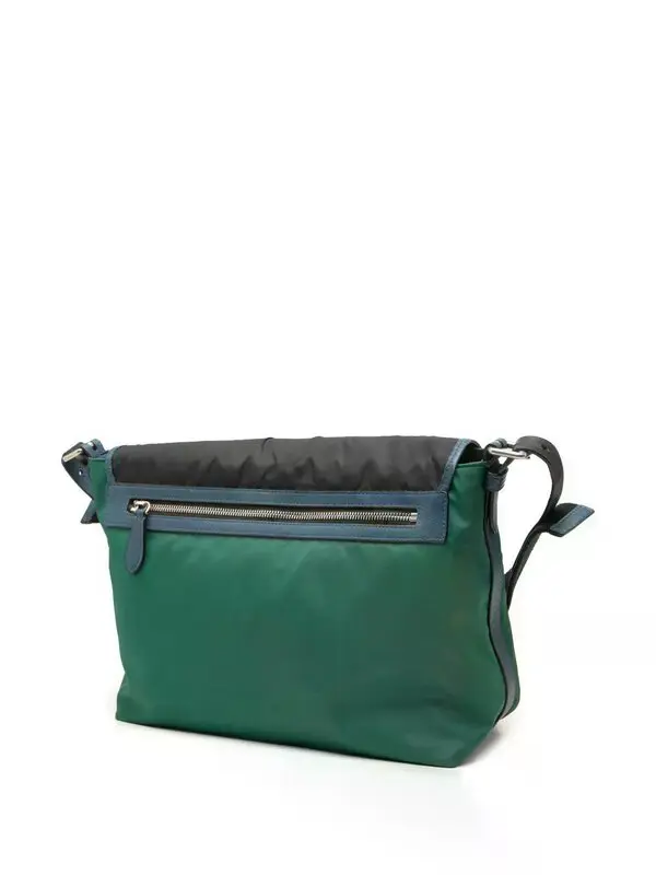 Burberry 2000-2017 Large Tricolor Nylon And Leather Messenger Bag Crossbody Bag
