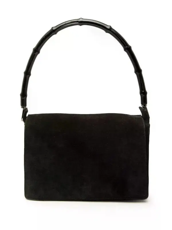 Gucci 20th Century Suede Bamboo Handbag