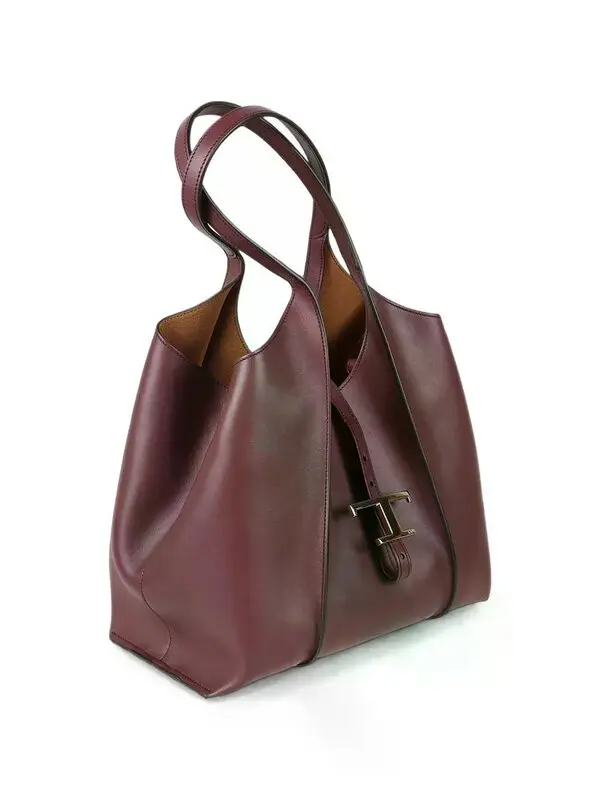 TOD'S T Timeless Leather Tote Bag - Red