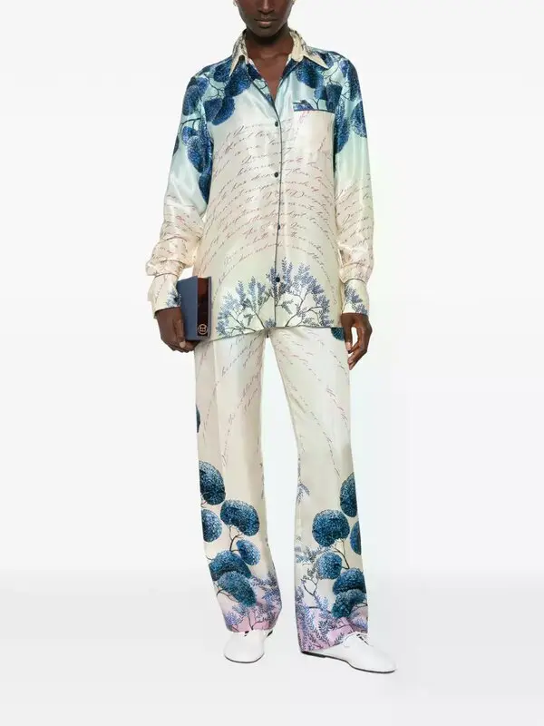 F.R.S FOR RESTLESS SLEEPERS Graphic-print Button-down Shirt - Neutrals