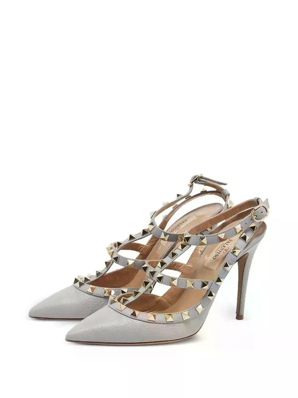 Valentino Garavani Rockstud Caged Pumps - Grey