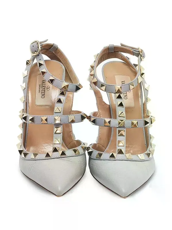Valentino Garavani Rockstud Caged Pumps - Grey