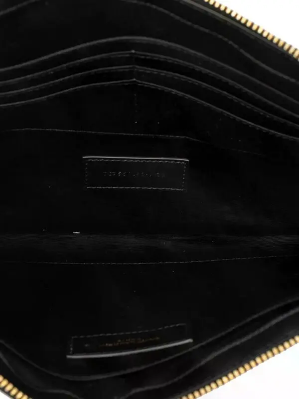 Saint Laurent 2022 Chevron Calfskin Cassandre Document Holder Clutch Bag