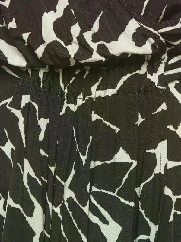 Just Cavalli Abstract-print Plunge-neck Midi Dress