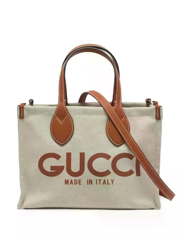 Gucci Mini Logo-print Canvas Tote Bag